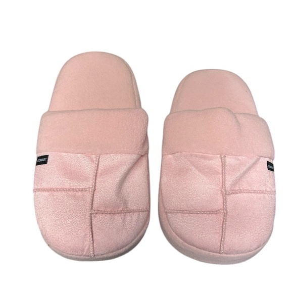 Conair | Shoes | Conair Massaging Slippers Osfm Pink Faux Suede Nib ...